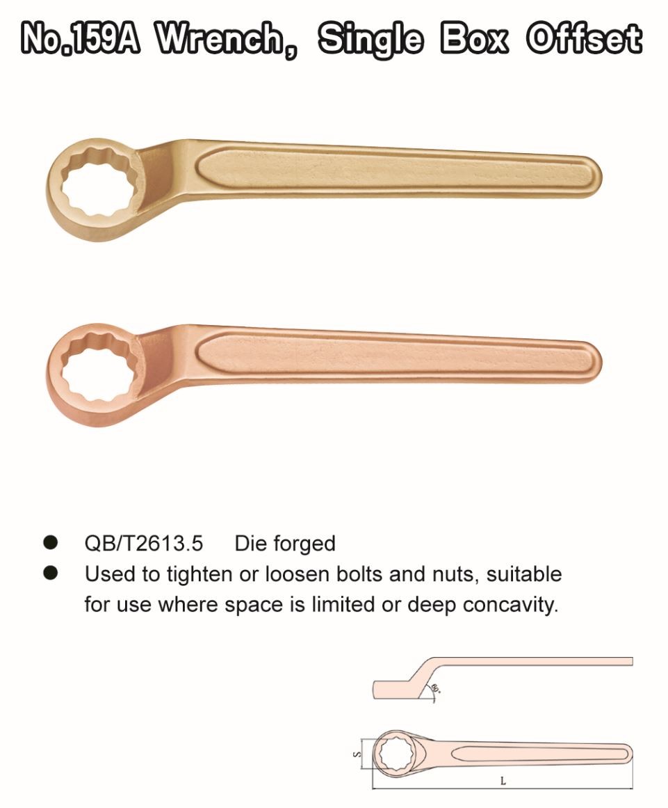 No. 159A Wrench, Single Box Offset - Brands